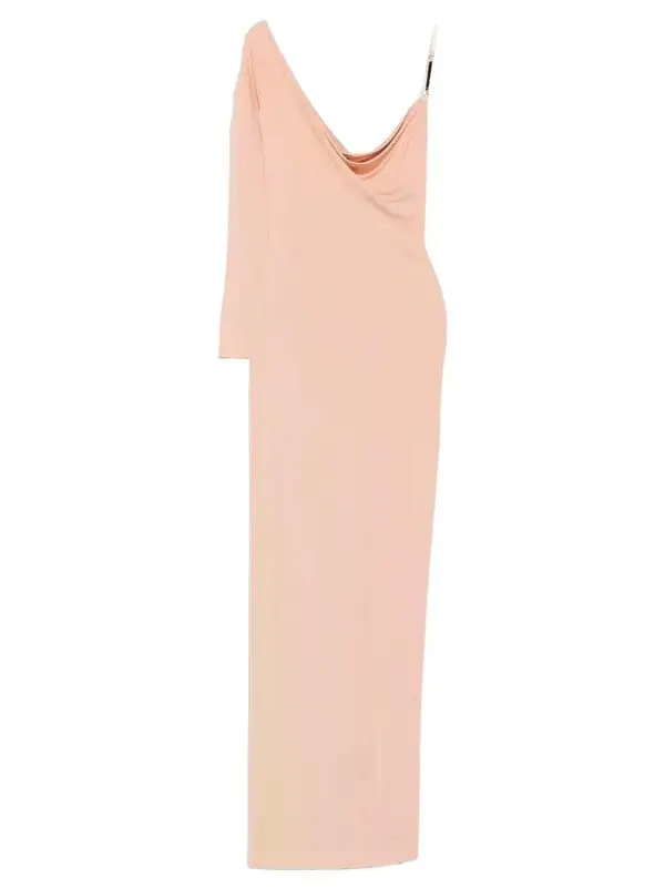 Elisabetta Franchi One-shoulder Draped Evening Dress - Pink