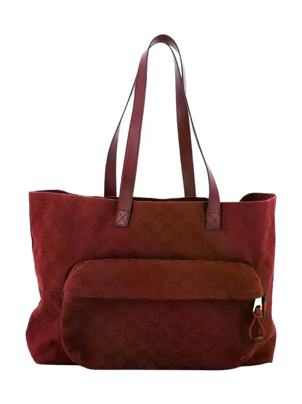 Gucci Gg Canvas Large Tote Bag - Red