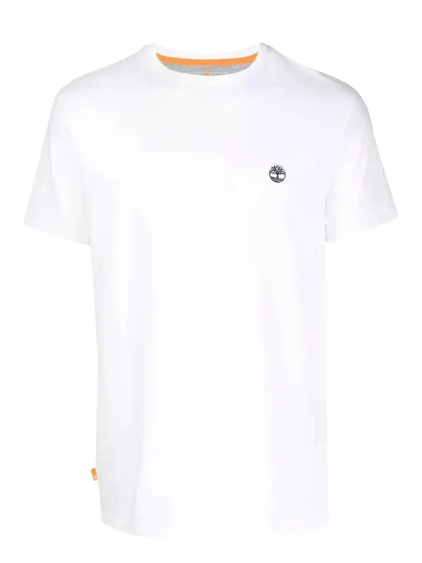 Timberland Logo-embroidered Cotton T-shirt - White