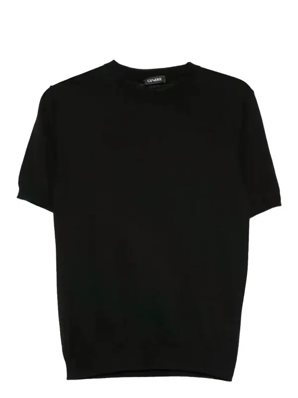 CENERE GB Fine-knit T-shirt - Black