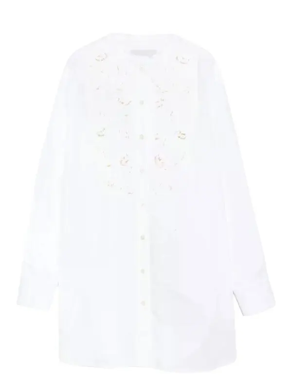 HIPPY REALISTI Embroidered Bib Shirt - White