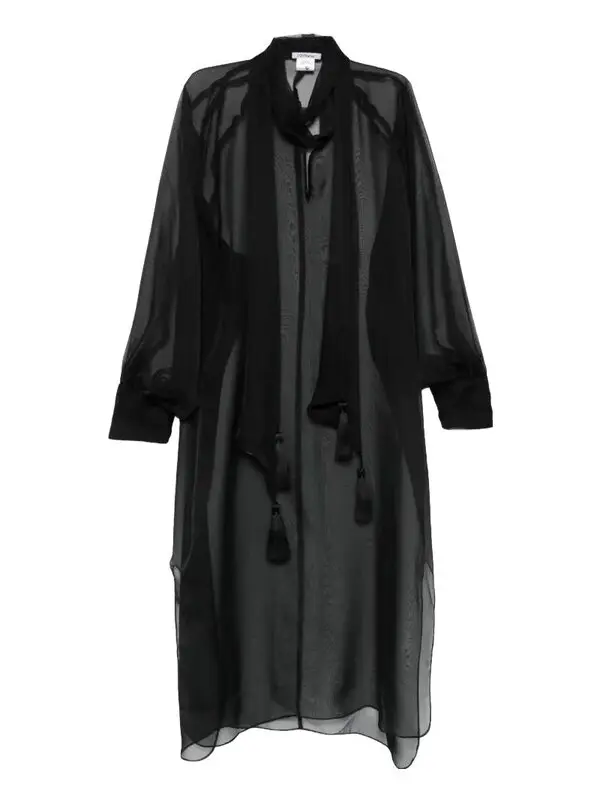 PARLOR Tassel-detail Blouse - Black
