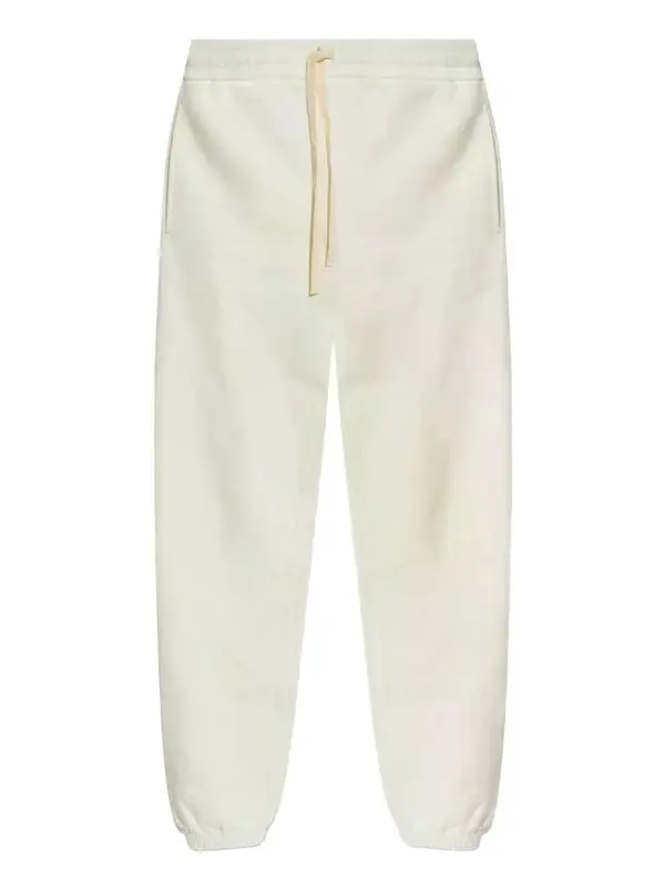 JIL SANDER Drawstring-detail Cotton Track Pants - Neutrals