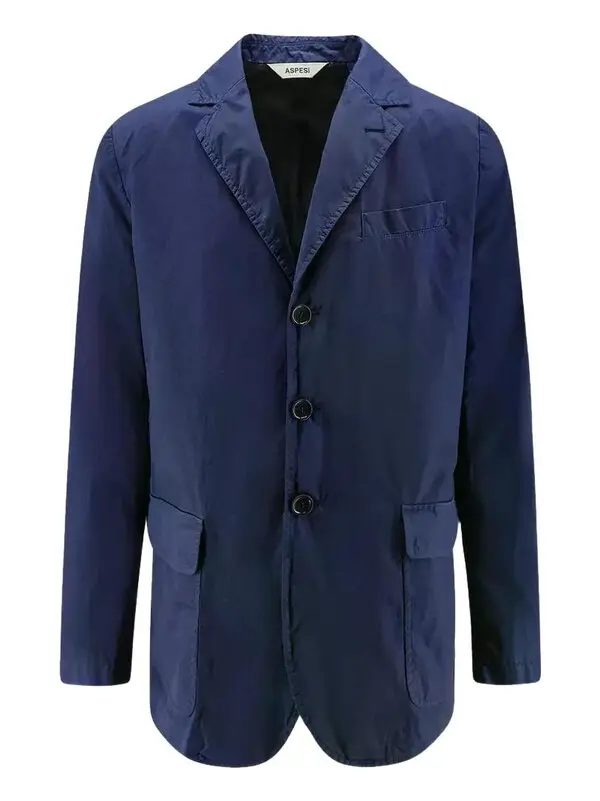 Aspesi Garment-dyed Cotton Blazer - Blue