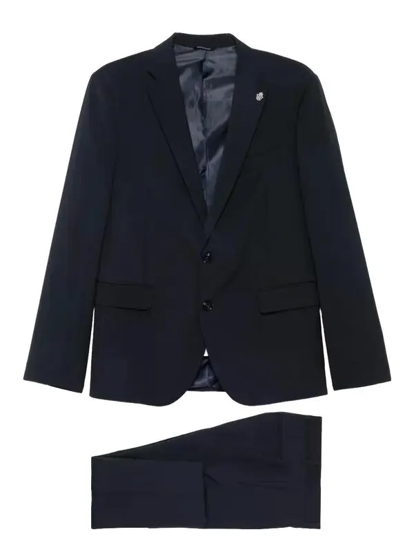 DANIELE ALESSANDRINI Notched-lapel Single-breasted Suit - Blue