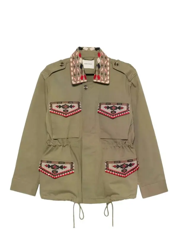 FRONT STREET 8 Drawstring-waist Jacket - Green