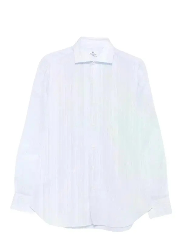 FINAMORE 1925 Spread-collar Shirt - Blue