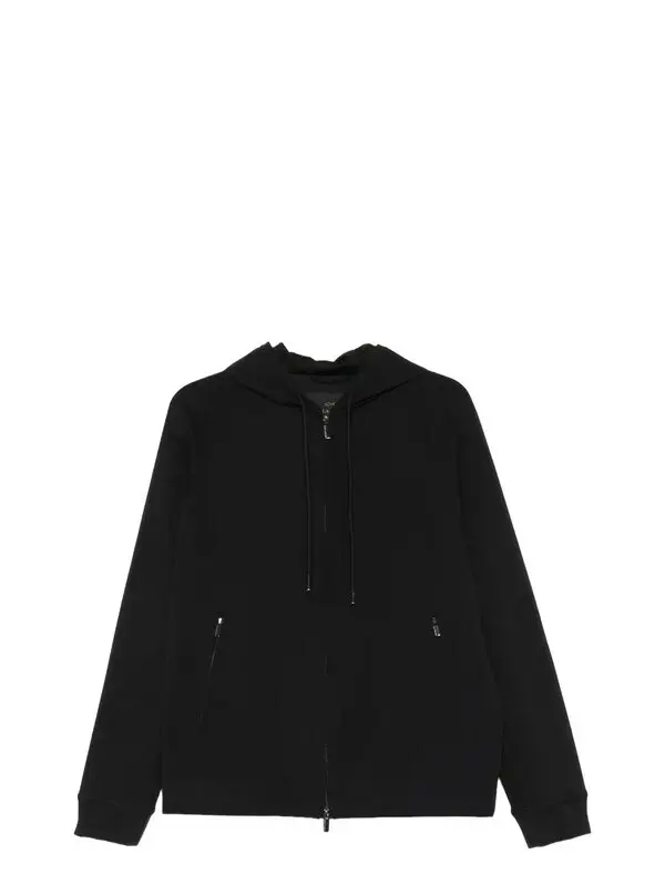 Paul & Shark Zip-up Drawstring Hoodie - Black