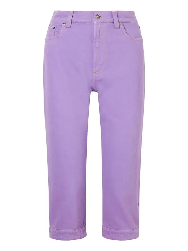 Versace Capri Slim-leg Trousers - Purple