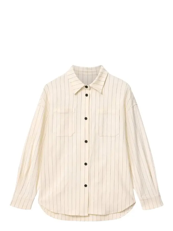 ALLSAINTS Striped Olga Shirt - White