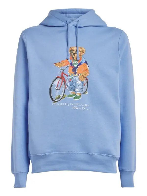 Polo Ralph Lauren Cotton-blend Polo Bear Hoodie - Blue