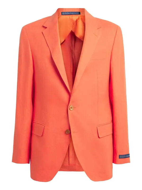 Polo Ralph Lauren Linen Single-breasted Blazer - Orange