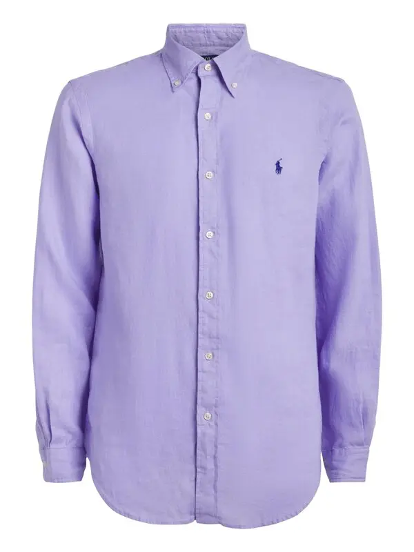 Polo Ralph Lauren Linen Custom-fit Shirt - Purple