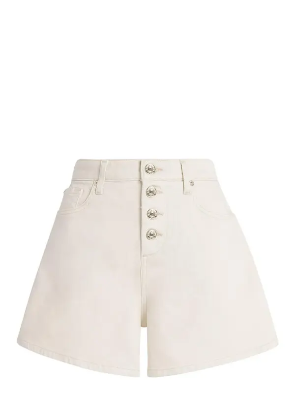 7 For All Mankind Kori Denim Shorts - Ivory