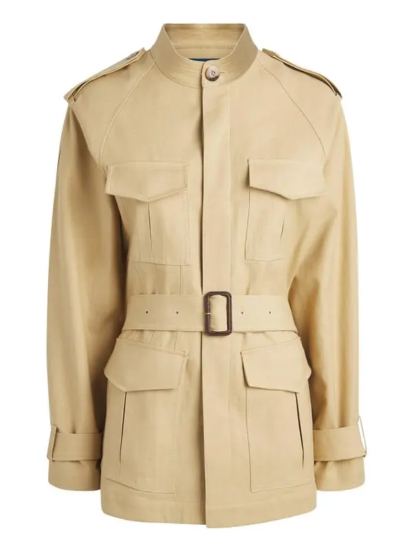 Polo Ralph Lauren Hemp-cotton-linen Woven Field Jacket - Beige