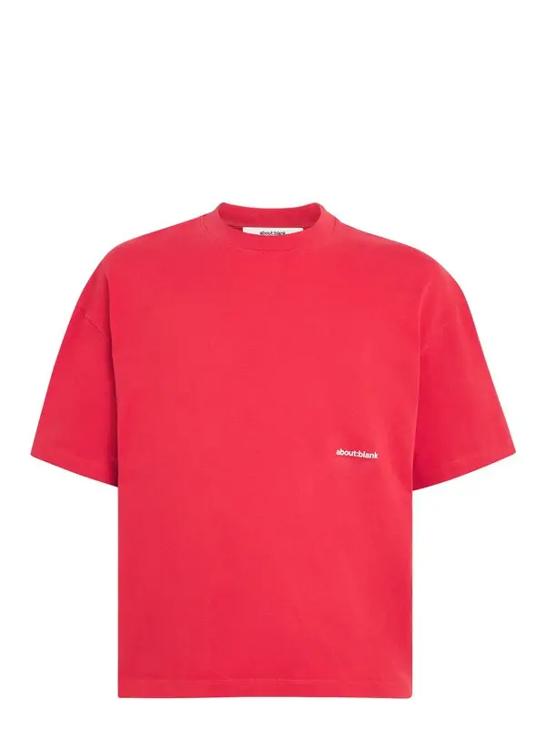 ABOUT:BLANK Cotton Back Logo T-shirt - Red