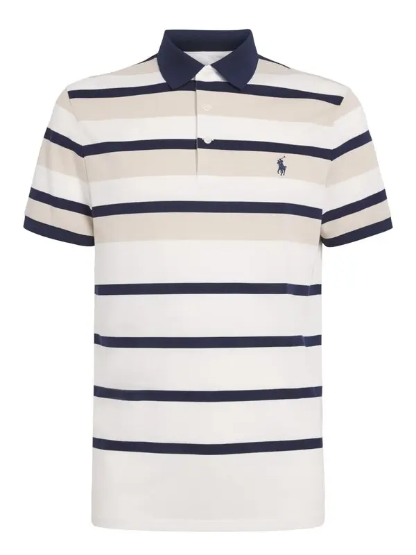 Rlx Ralph Lauren Stretch-cotton Performance Polo Shirt - Beige