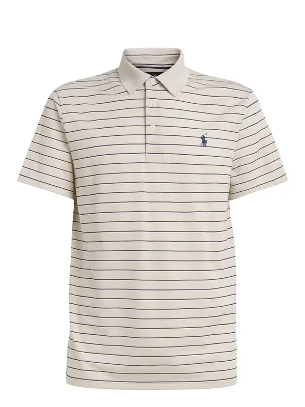 Rlx Ralph Lauren Tailored Fit Performance Polo Shirt - Beige