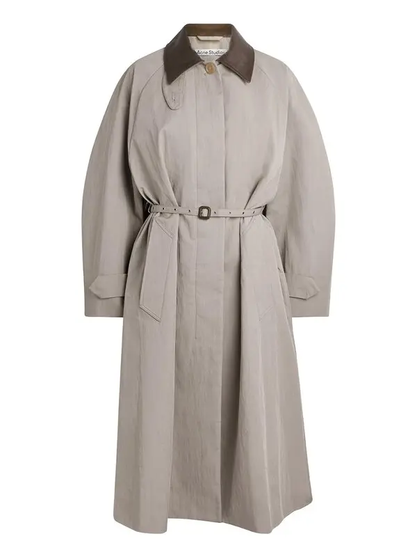 Acne Studios Cotton-blend Belted Trench Coat - Beige