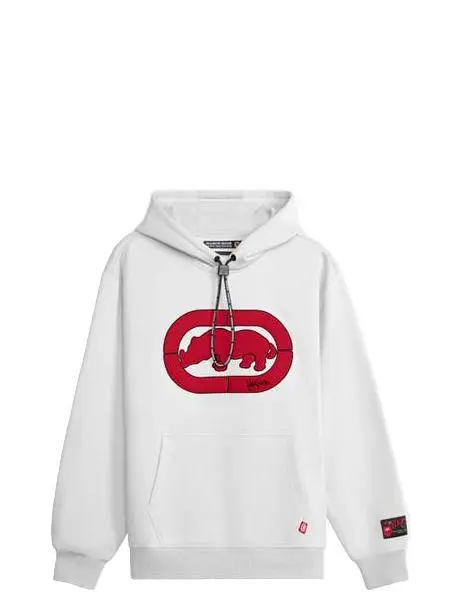 ECKO Chenille Rhino Brand Hoodie - White