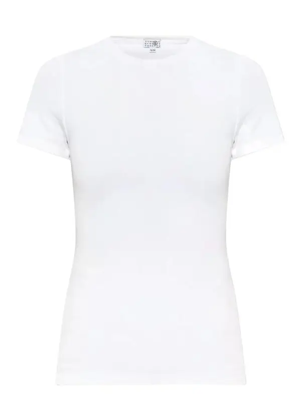 MAISON MARGIELA Ribbed-knit T-shirt - White