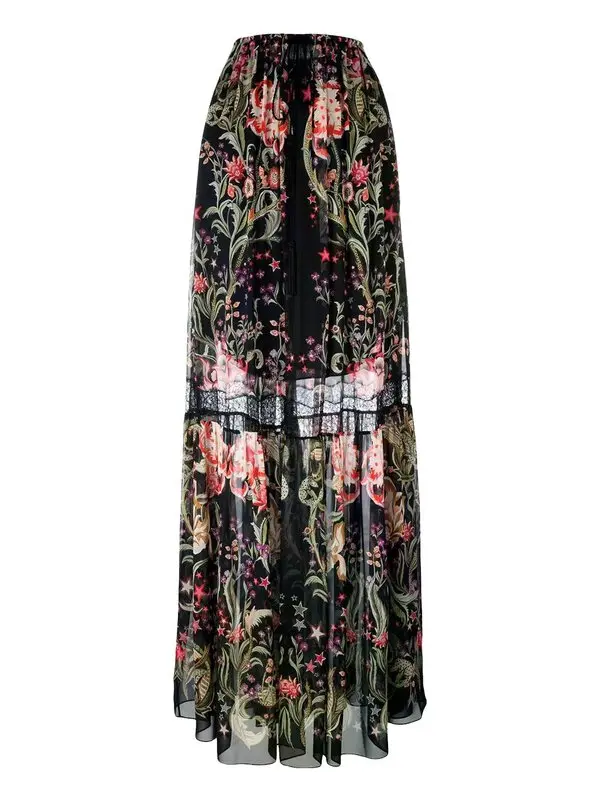 Roberto Cavalli Galaxy Garden Maxi Skirt - Multicolour