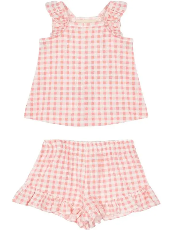 MABEL + HONEY Two-piece Set With Ruffle Detail - Pink