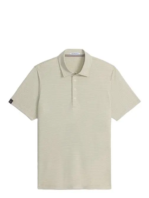 ASHWORTH GOLF Sand Stripe Polo - Moss