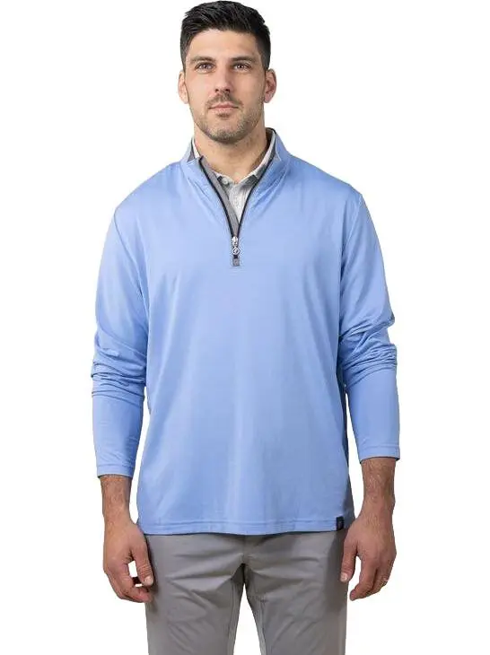ASHWORTH GOLF Crosby Quarter Zip - Chambray