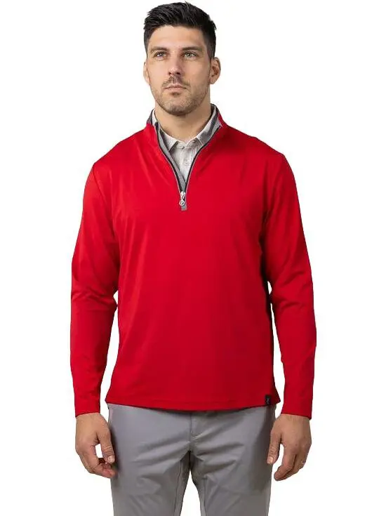 ASHWORTH GOLF Crosby Quarter Zip - Core Red