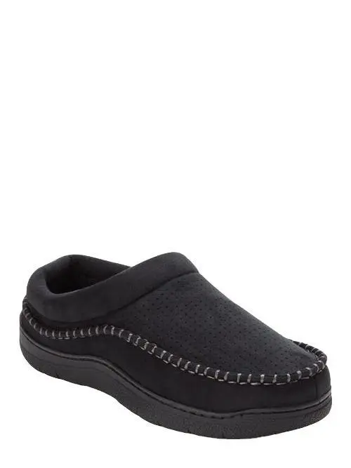 DEARFOAMS Thompson Moccasin Toe Clog Slipper - Black Solid