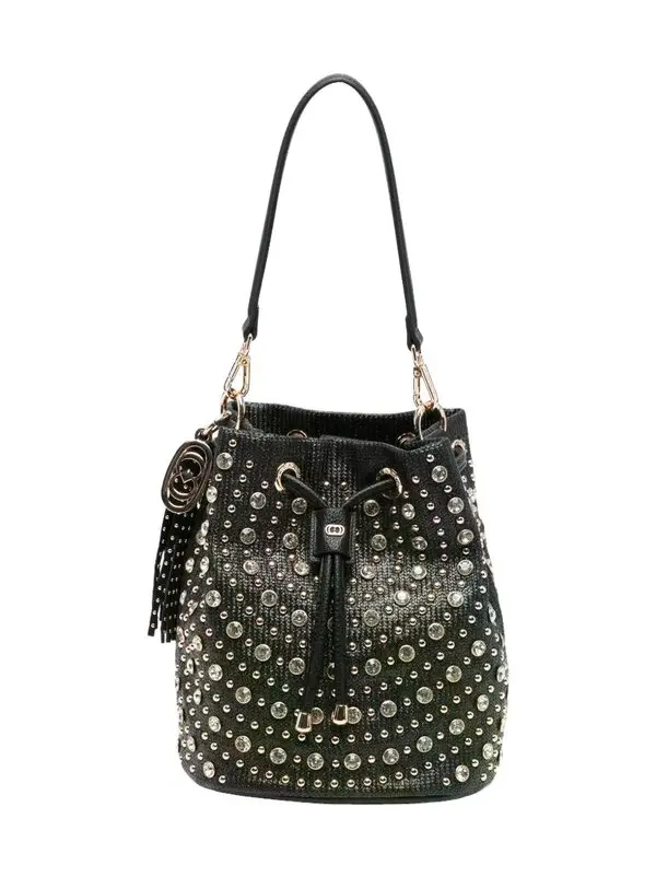 LA CARRIE Andromeda Studded-embellished Bucket Bag - Black