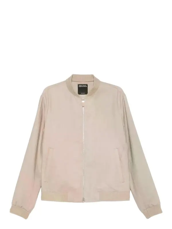 Zegna Zip-up Bomber Jacket - Neutrals