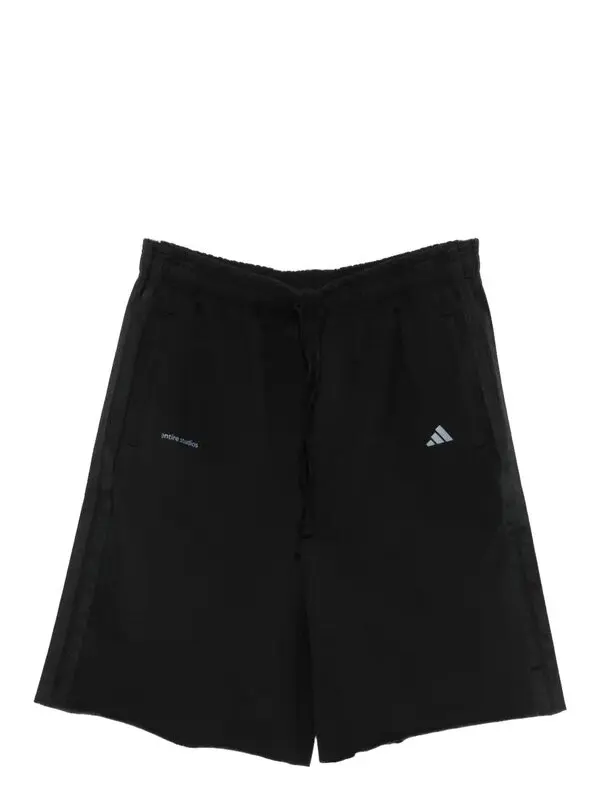 Adidas X Entire Studios Logo-print Side-stripe Shorts - Black