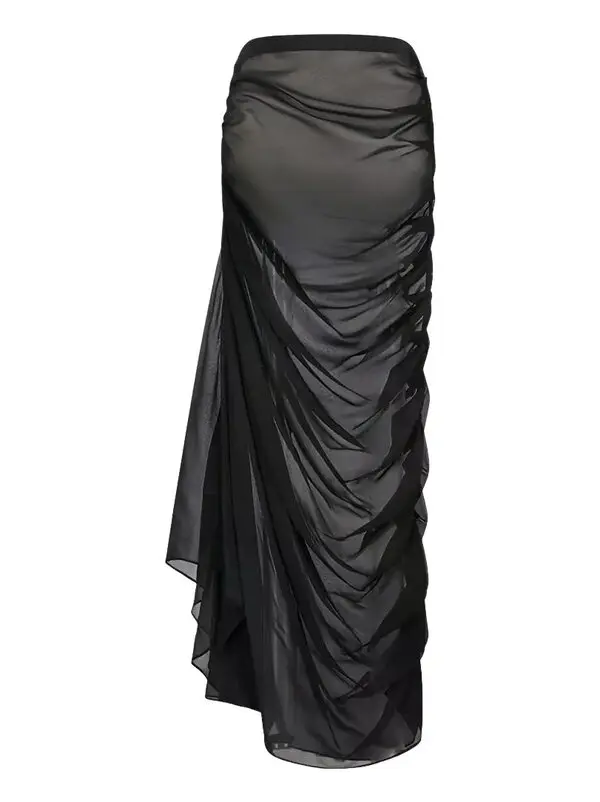 Giuseppe Di Morabito Ruched Draped Maxi Skirt - Black