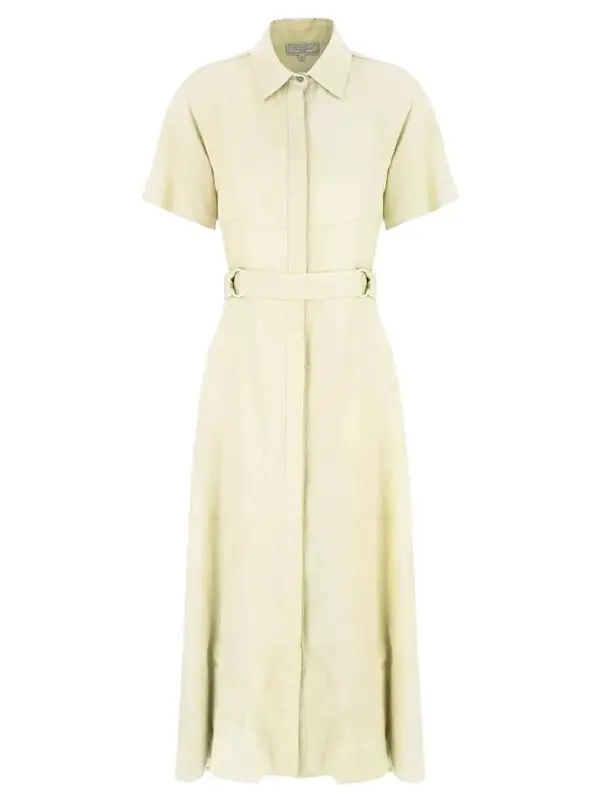 Antonelli Firenze Belted Short-sleeve Dress - Neutrals