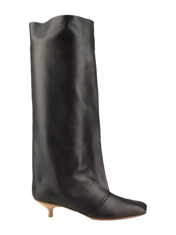 Vicini Leather Knee-high Boots - Black