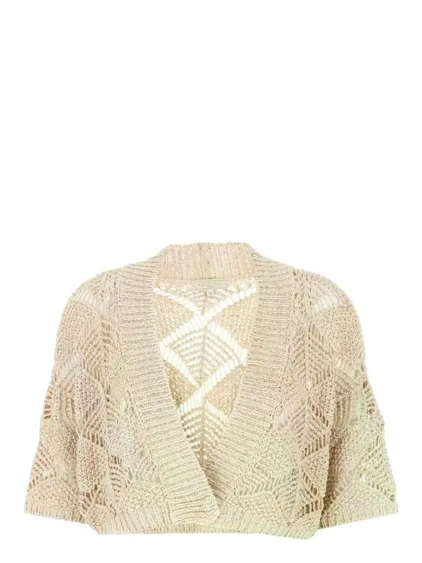 Antonelli Firenze Open-knit Cardigan - Neutrals