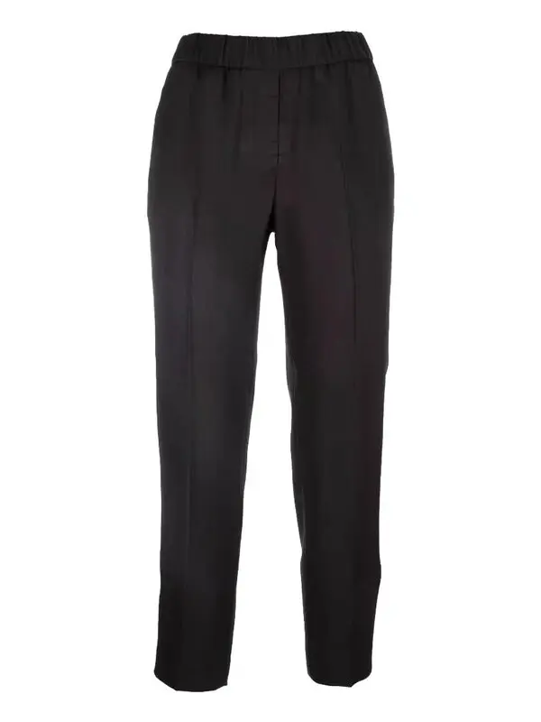 Peserico Elasticated-waist Trousers - Black