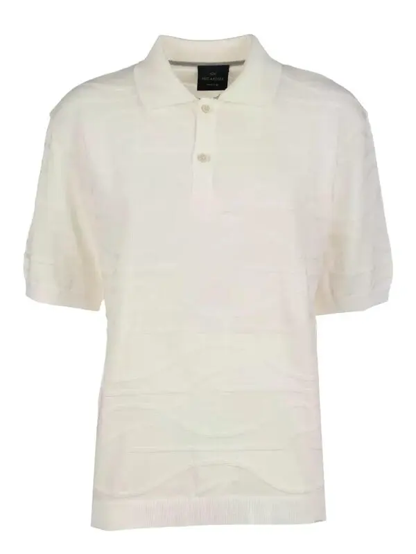 Paul & Shark Textured-knit Polo Shirt - Neutrals