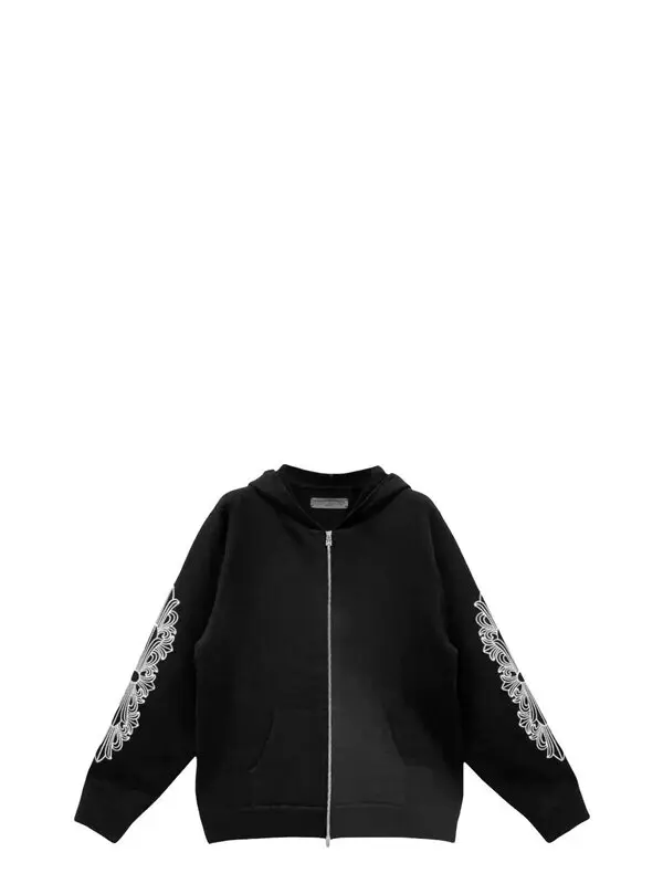 Chrome Hearts Embroidered Zip-up Hoodie - Black