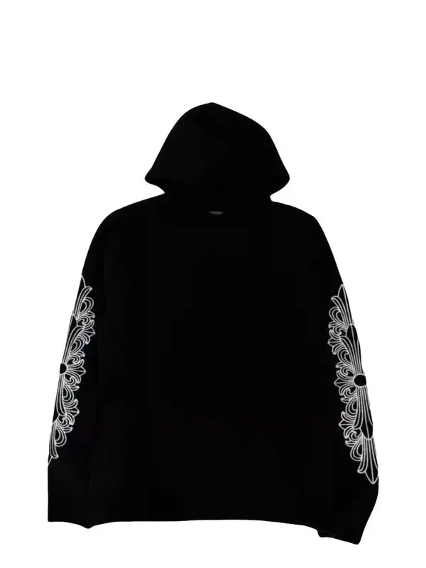 Chrome Hearts Embroidered Floral Hoodie - Black