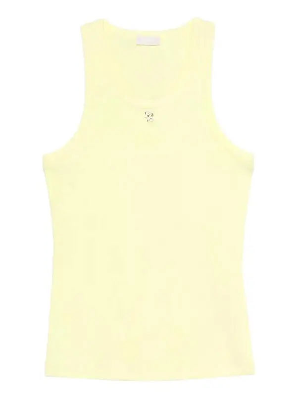 Liu Jo Ribbed-knit Tank Top - Yellow