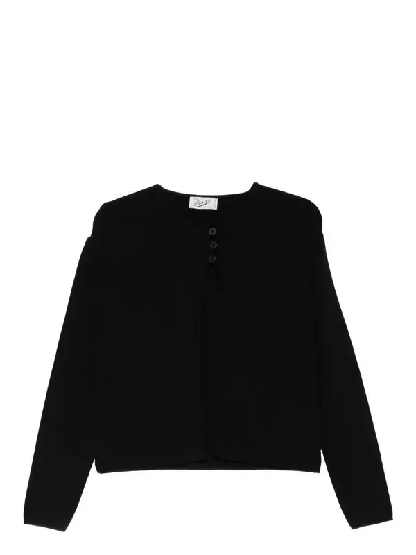 PENCE 1979 Ribbed-knit Cardigan - Black