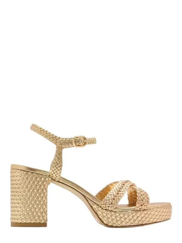 STUART WEITZMAN Dayna Metallic Sandals - Gold