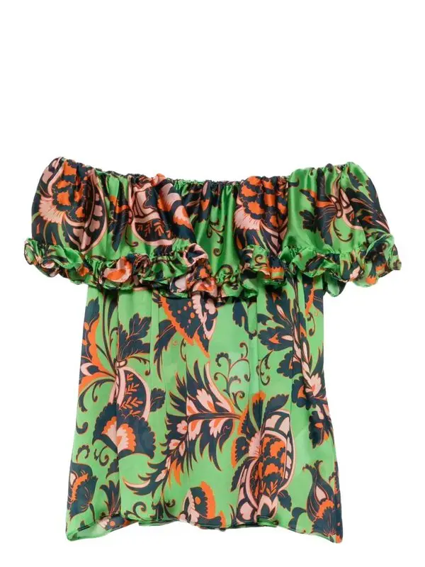 Etro Floral Print Blouse - Green