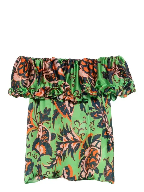 Etro Floral Print Blouse - Green