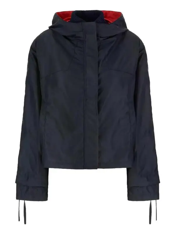 Iceberg Drawstring-cuff Hooded Jacket - Blue