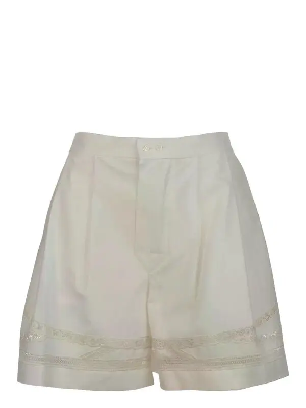 Ermanno Scervino Lace Trim Shorts - Neutrals