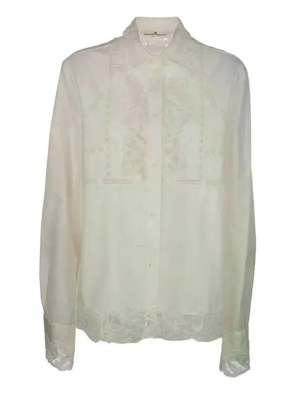 Ermanno Scervino Lace-embroidered Shirt - Neutrals